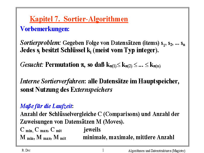 Kapitel 7. Sortier-Algorithmen